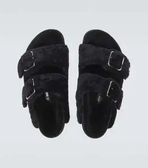 BIRKENSTOCK Arizona Shearling-lined Suede Sandals