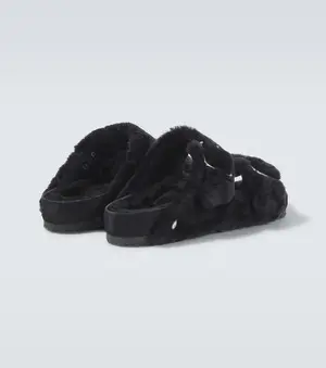 BIRKENSTOCK Arizona Shearling-lined Suede Sandals