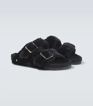 BIRKENSTOCK Arizona Shearling-lined Suede Sandals