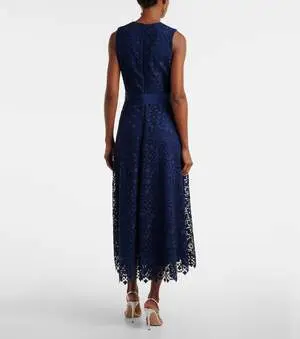 Elie Saab Bow-detail Macrame Midi Dress