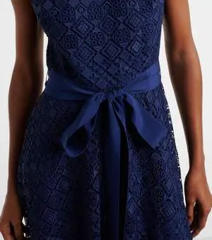 Elie Saab Bow-detail Macrame Midi Dress
