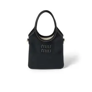 Miu Miu Ivy Leather Handbag - Black