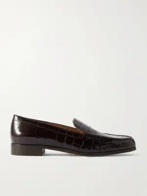 EMME PARSONS Danielle Croc-effect Leather Loafers