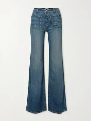 NILI LOTAN Florence High-rise Flared Jeans - Blue