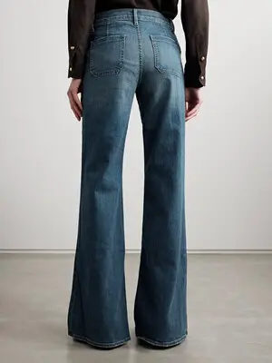 NILI LOTAN Florence High-rise Flared Jeans - Blue
