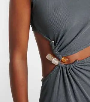 Christopher Esber Concave Stone Maxi Dress - Grey