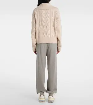 Varley Camello Cable-knit Half-zip Sweater