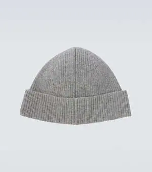 Zegna Ribbed-knit Cashmere Beanie - Grey