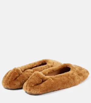 Dries Van Noten Shearling Ballet Flats