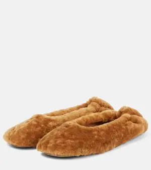 Dries Van Noten Shearling Ballet Flats