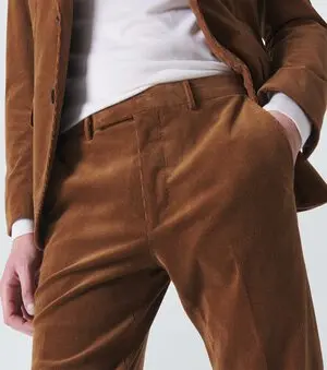 Zegna Cotton And Cashmere Corduroy Slim Pants
