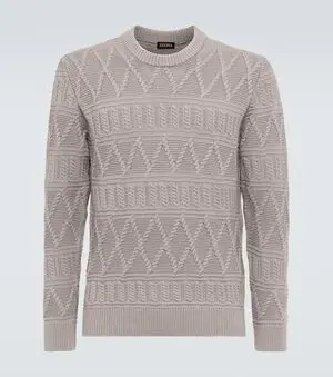 Zegna Aran Wool Sweater - Neutrals
