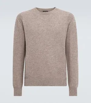 Zegna Ribbed-knit Cashmere Sweater - Beige