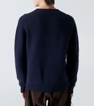 Zegna Ribbed-knit Cashmere Sweater - Blue