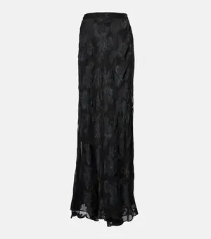 Etro Paisley Satin Maxi Skirt
