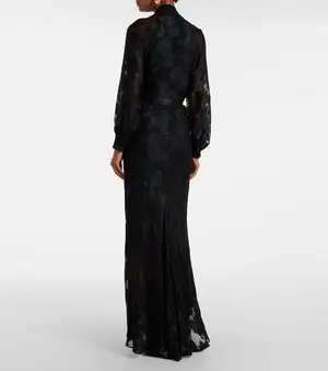 Etro Paisley Satin Maxi Skirt