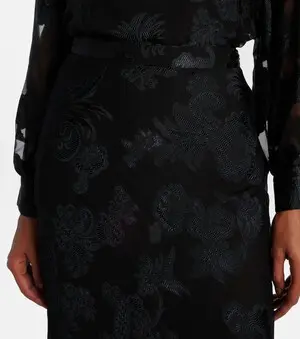 Etro Paisley Satin Maxi Skirt