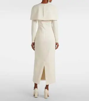 Safiyaa Bridal Gullu Caped Midi Dress