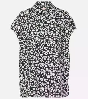 Marni Printed Cotton Poplin Shirt - Black