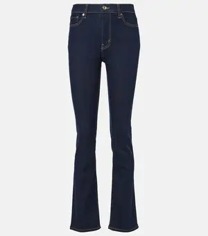 FRAME Le High Straight Long Jeans - Blue
