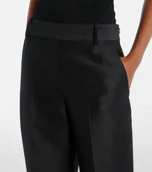 Khaite Cam Wool And Silk Faille Straight Pants