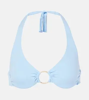 Melissa Odabash Brussels Ring-detail Bikini Top - Blue