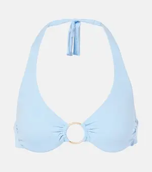 Melissa Odabash Brussels Ring-detail Bikini Top - Blue
