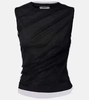 Dorothee Schumacher Draped Tulle Top - Black