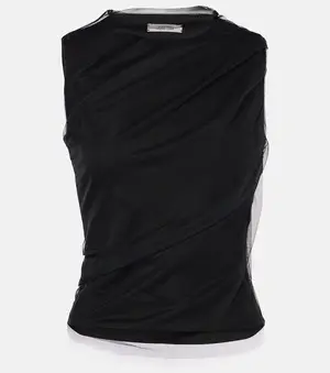 Dorothee Schumacher Draped Tulle Top - Black