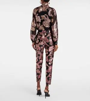 Etro Floral Jacquard Suit Trousers