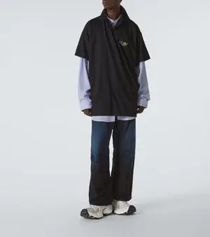 Balenciaga Flowing Pinstripe Oversized Shirt - Blue