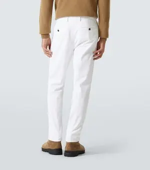 Zegna Comfort Mid-rise Cotton Chinos - White