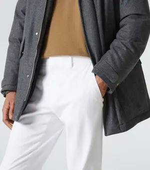 Zegna Comfort Mid-rise Cotton Chinos - White