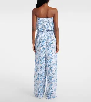 Melissa Odabash Naomi Strapless Jumpsuit - Blue