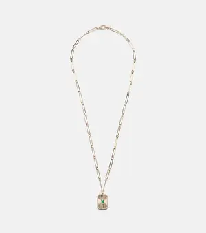 Shay Jewelry 18kt Radiant Deco Emerald And Diamond Pendant Necklace - Gold