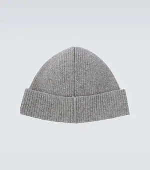 Zegna Ribbed Cashmere Beanie - Grey