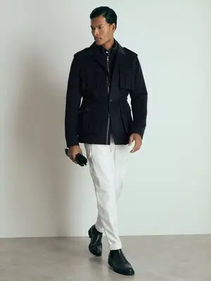 REISS Firenze Atelier Felted Cashmere Field Jacket
