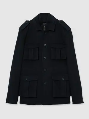 REISS Firenze Atelier Felted Cashmere Field Jacket