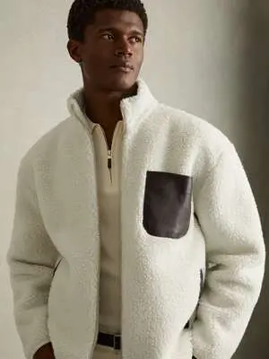 REISS Lincoln Fleece Zip-through Jacket