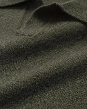 Rodd & Gunn Kingswood Johnny-collar Polo Sweater - Thyme