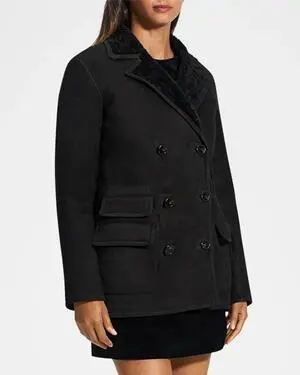 Theory Shearling Peacoat Blazer