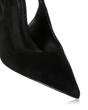 Aqua Taylr Slingback Pumps - Black Suede