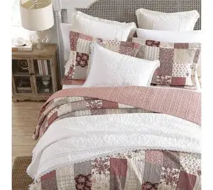Laura Ashley Celina Patchwork Twin Quilt Sham Set