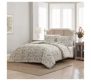 Laura Ashley Bramble Floral King Comforter Sham Set