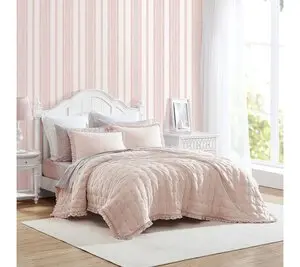 Laura Ashley Hailee Pink Full/queen Quilt Sham Et - One-color