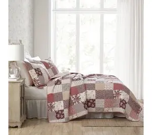 Laura Ashley Celina Patchwork Full/queen Quilt Ham Set