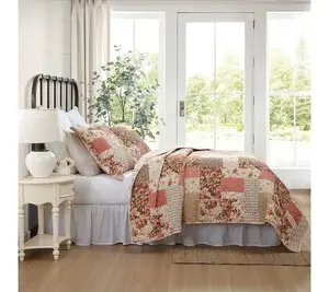 Laura Ashley Harrietta Patchwork Full/queen Qui Lt Sham Set