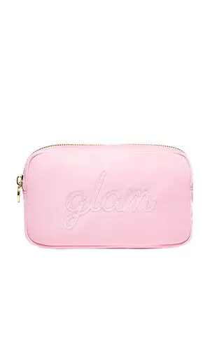 Stoney Clover Lane Embroidered Small Pouch - Flamingo