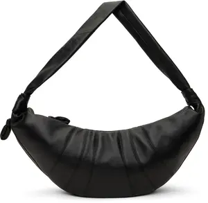 LEMAIRE Large Croissant Shoulder Bag Bk999 Black