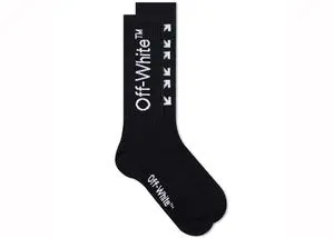 Off-White Arrow Mid-length Socks - Black